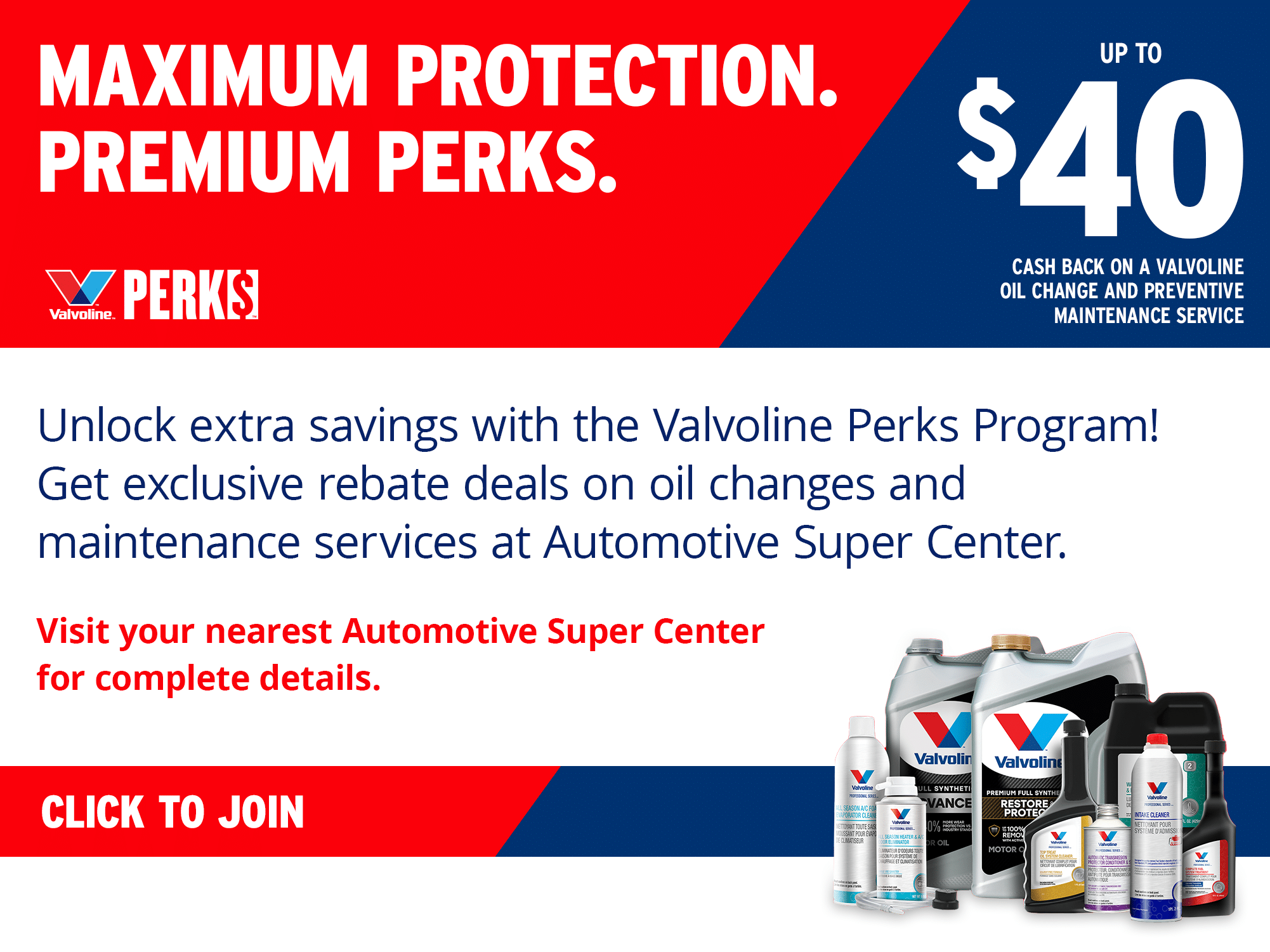 Valvoline Perks - Automotive Super Centers